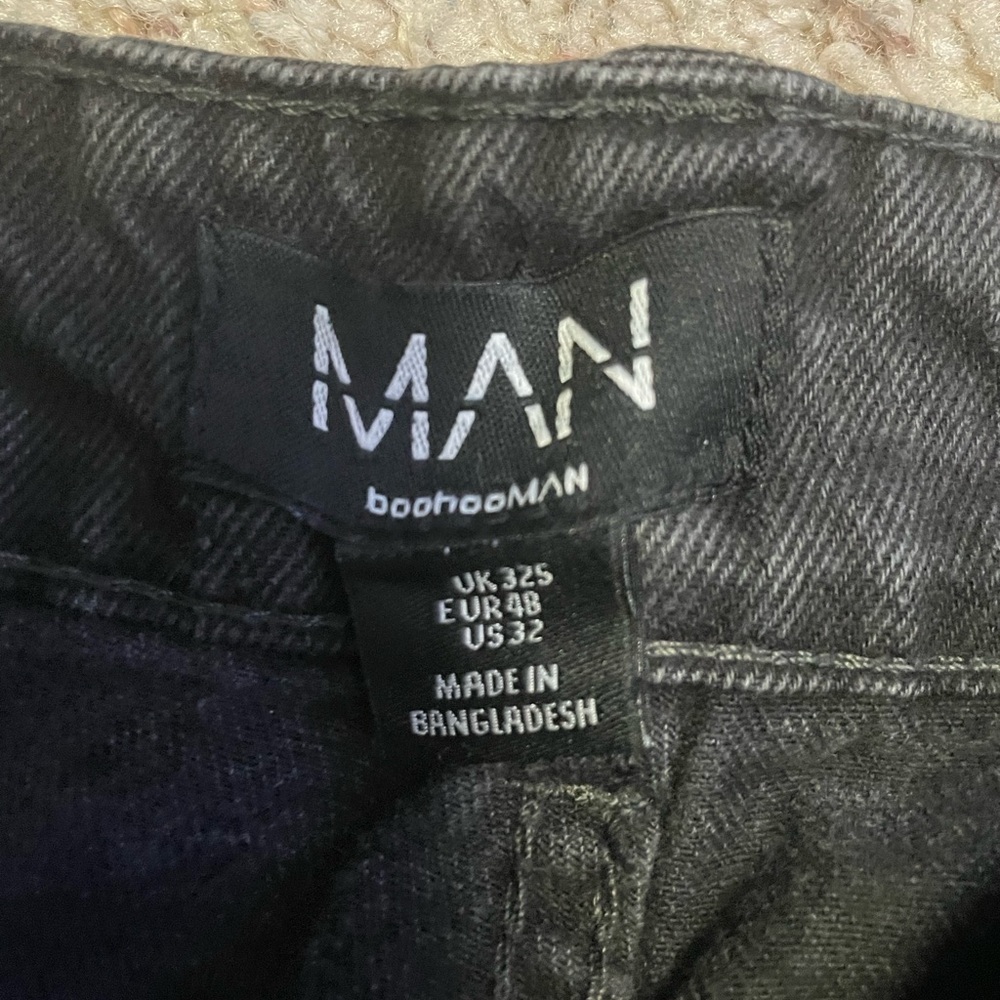 Boohooman Black Baggy-Fit Jeans - Gem